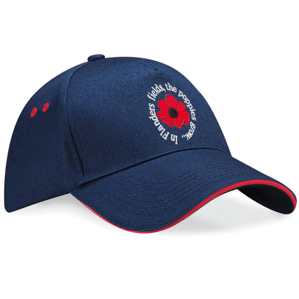 Embroidered Red Poppy Cap Unisex Baseball Hat for Remembrance VE Day ...