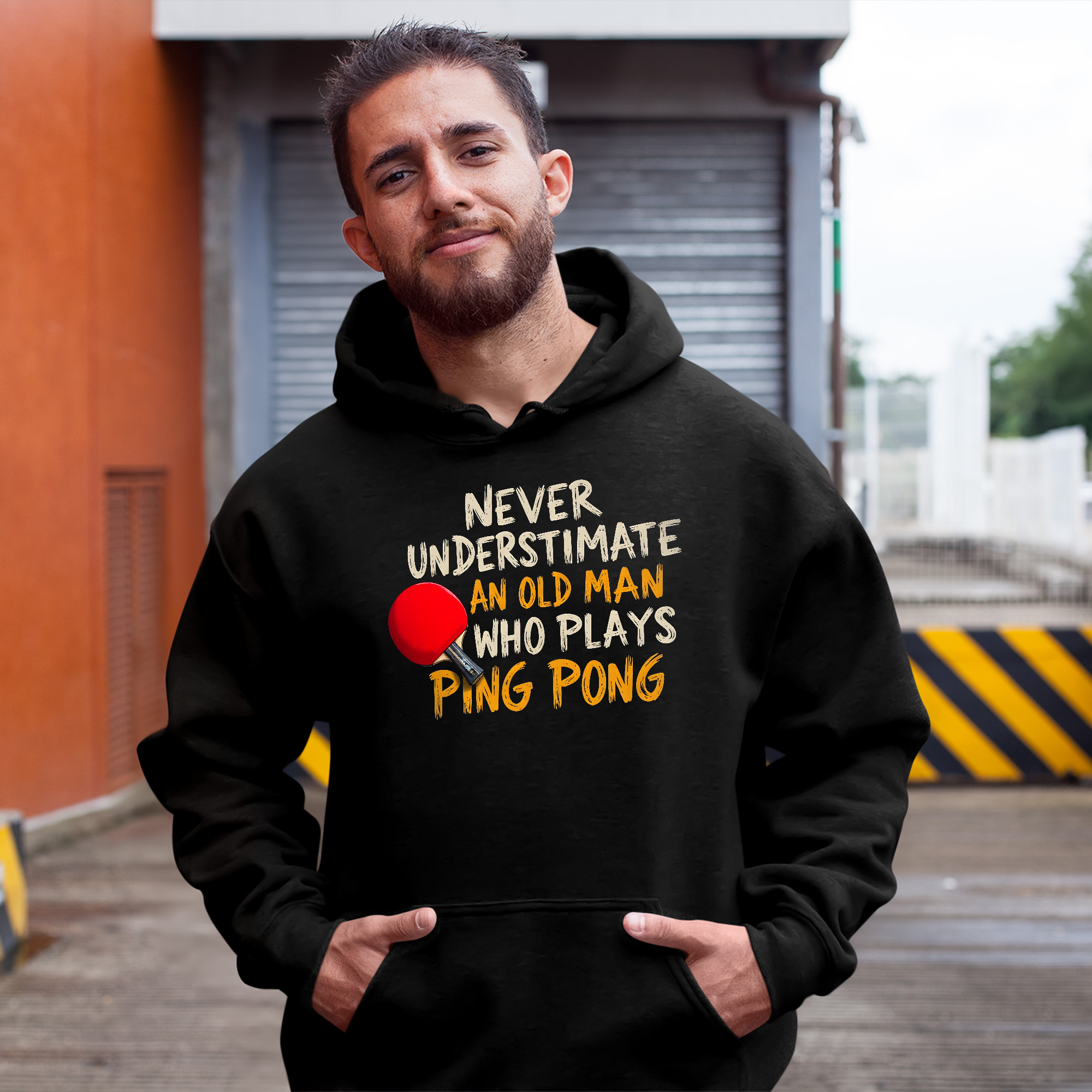 Old Man Ping Pong Hoodie | Funny Table Tennis Gift