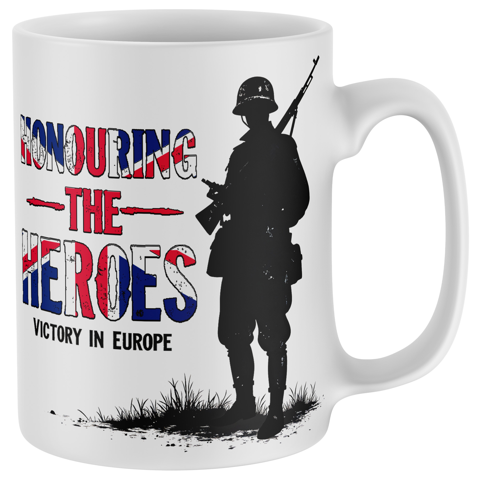 VE Day Mug | British Soldier Union Jack Tea Cup | UK Made