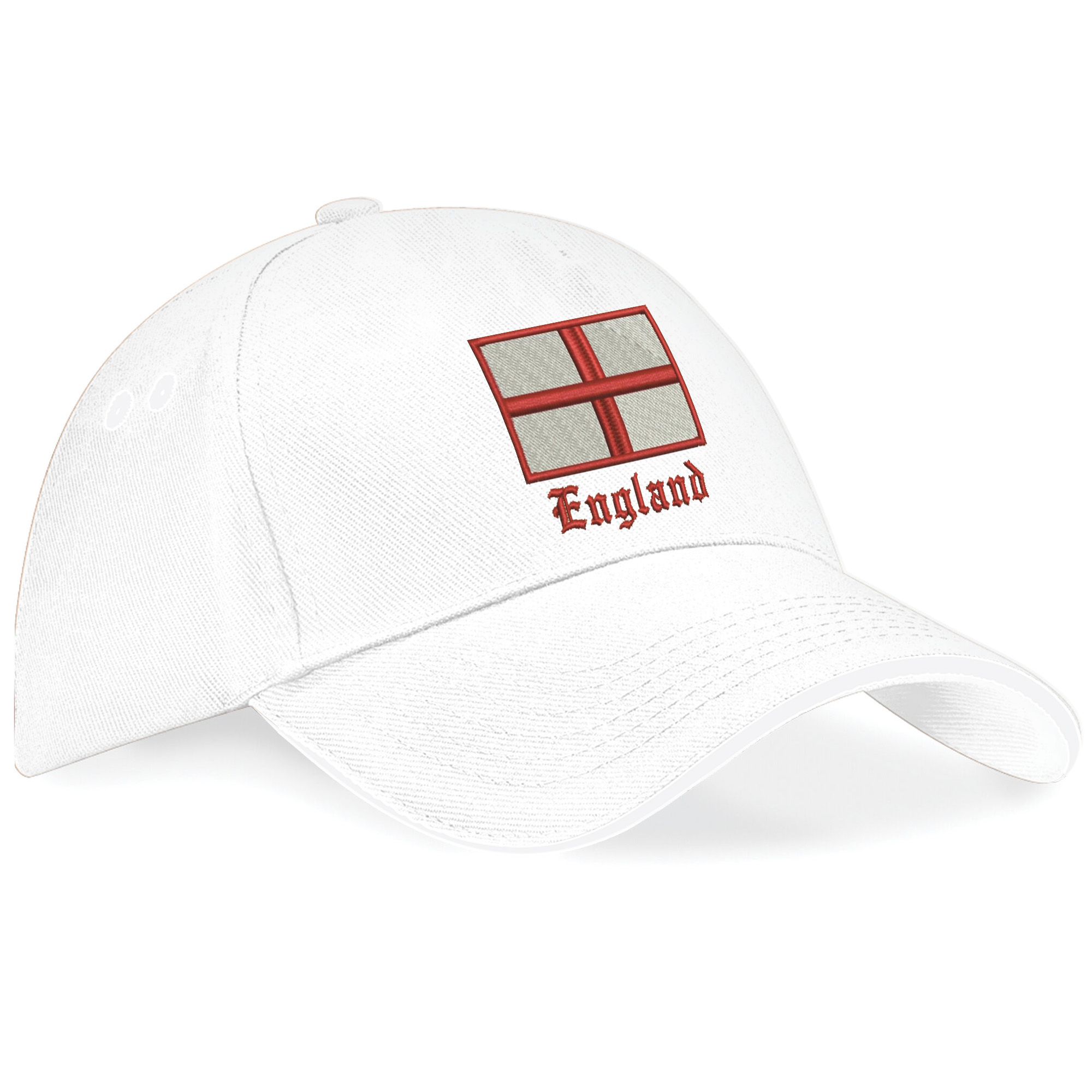 St Georges Cross Baseball Cap | England Text Old English Font