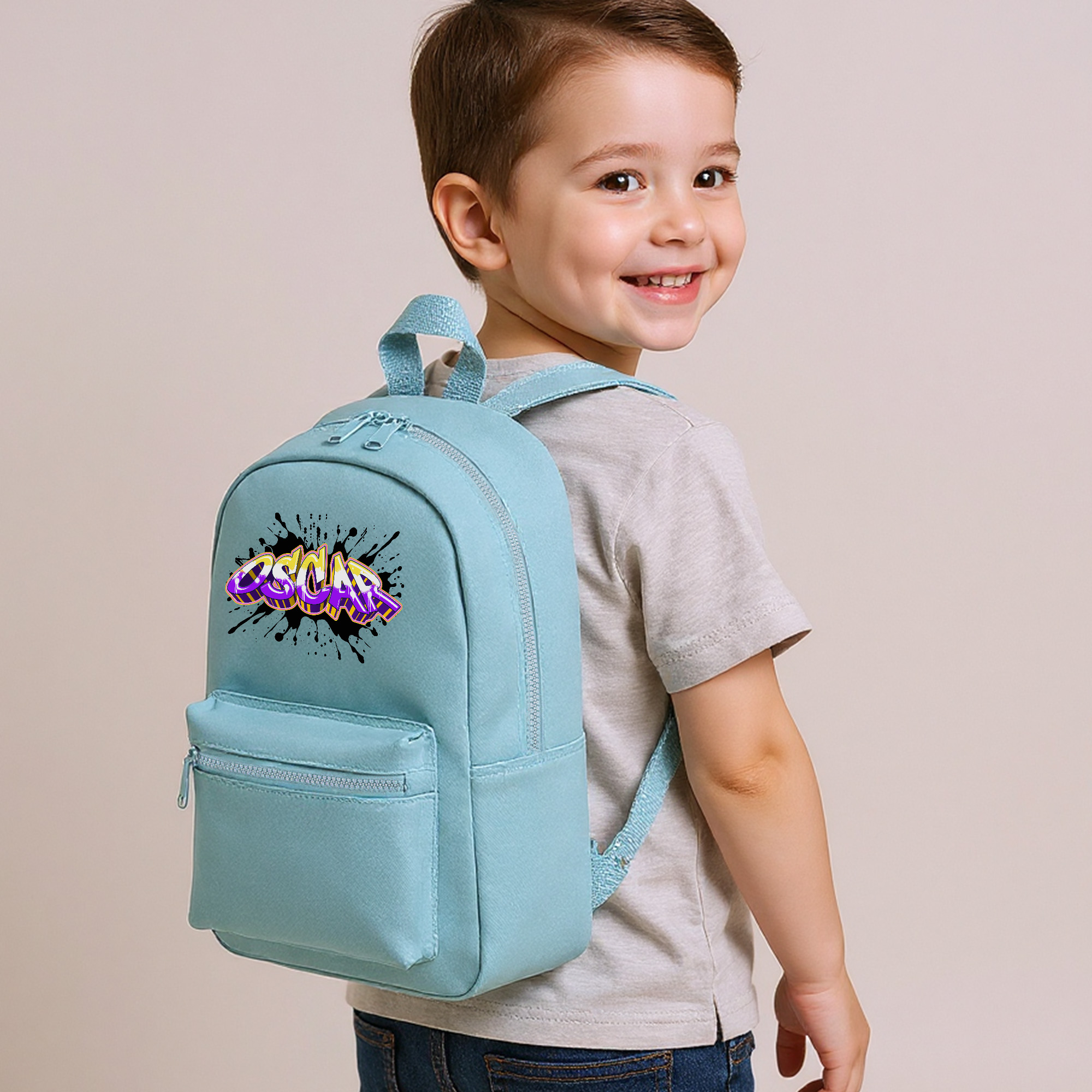 Custom Kids Mini Backpack Graffiti Name | Nursery Bag